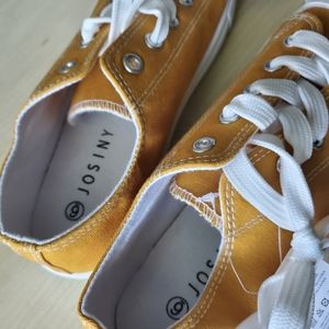 Josiny | Shoes | Mustard Yellow Josiny Slides Sneakers | Poshmark